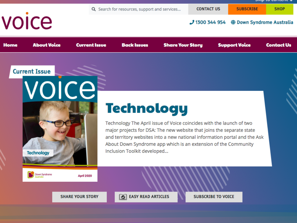 Voice Journal – Down Syndrome Australia