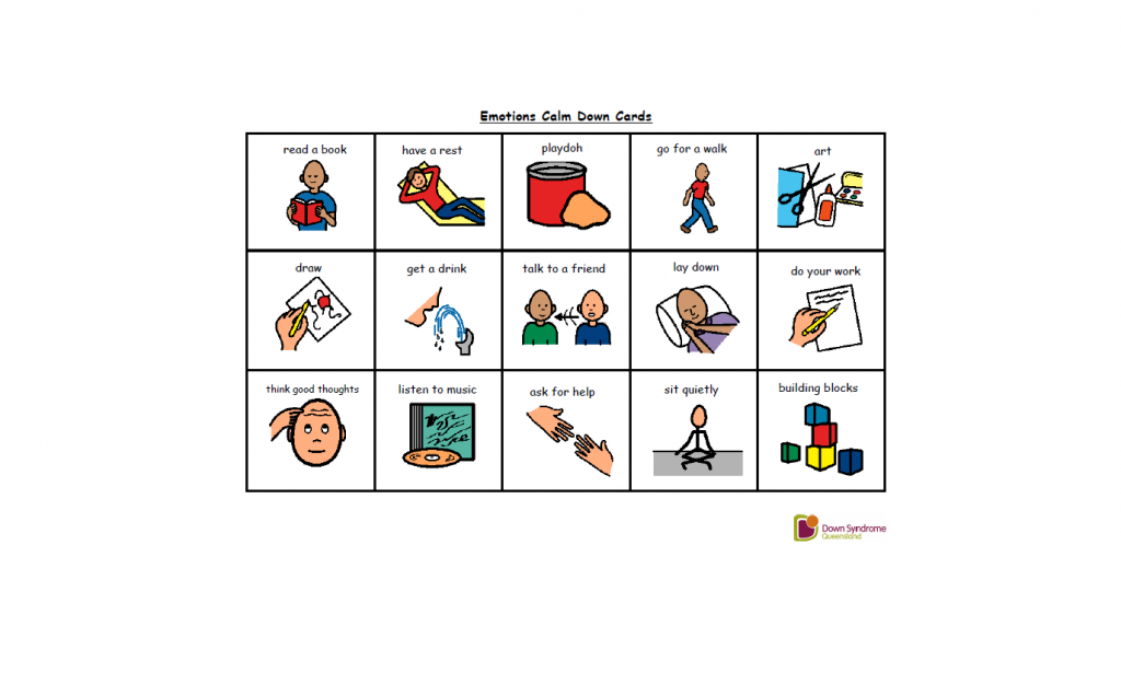 Emotional Regulation Choice Cards – Down Syndrome Australia Shop