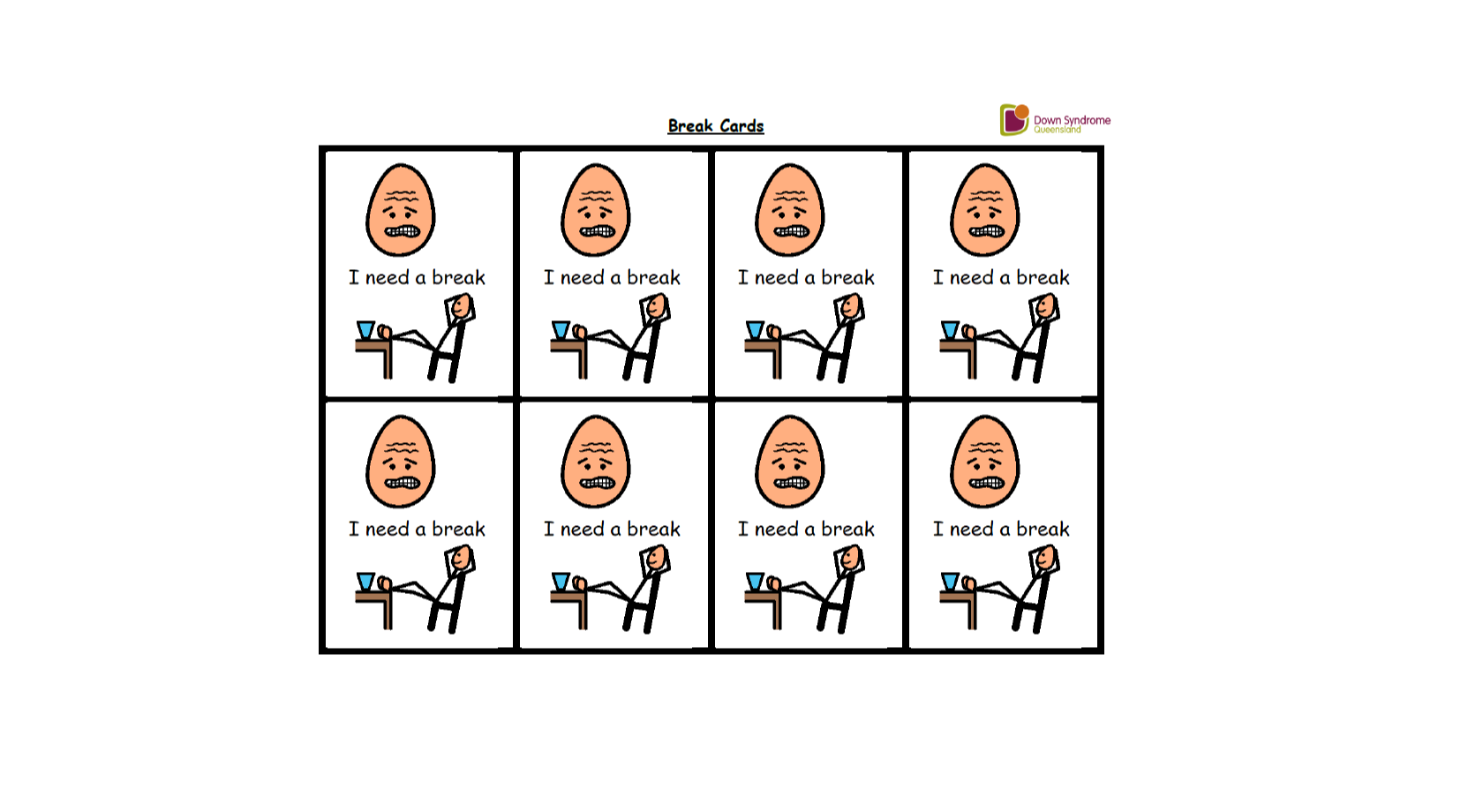 I Need A Break Cards – Down Syndrome Australia Shop